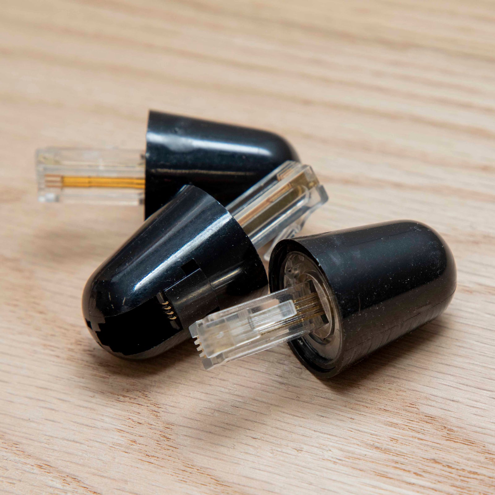 Black - Rotating Telephone Cord Detangler - 3 Pack