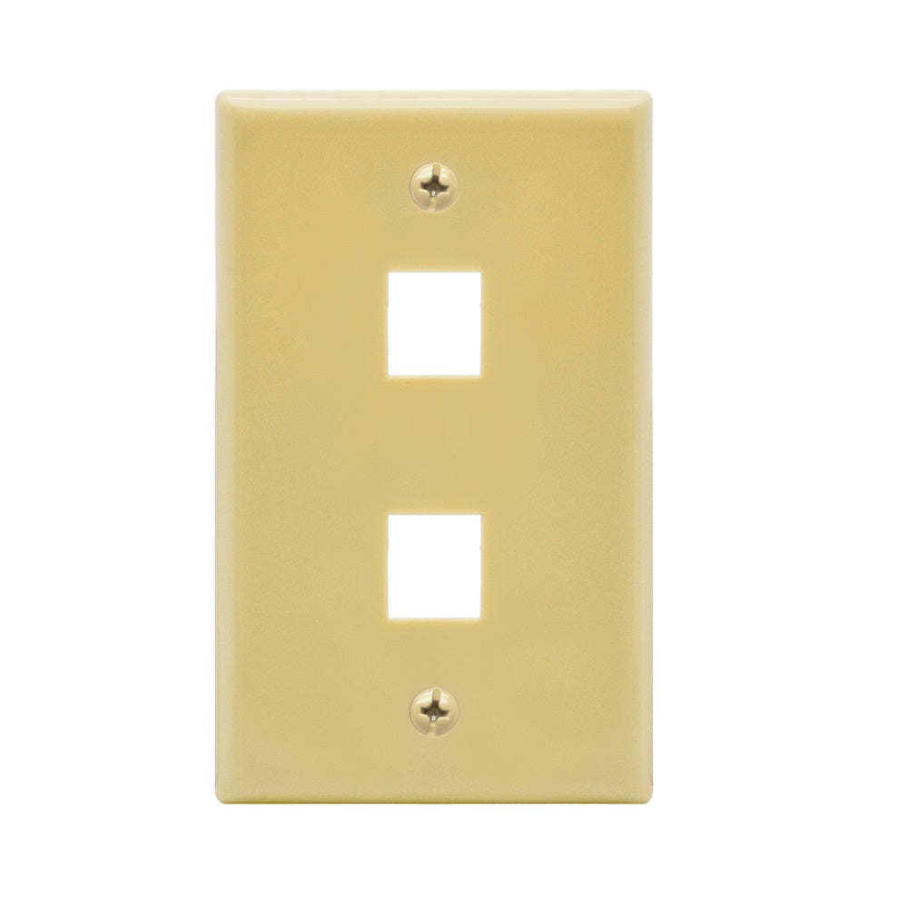 2 Port Keystone Wall Plate