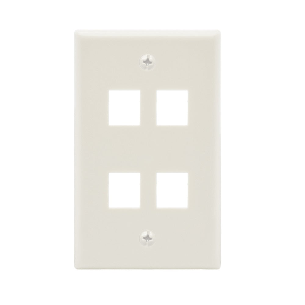 4 Port Keystone Wall Plate