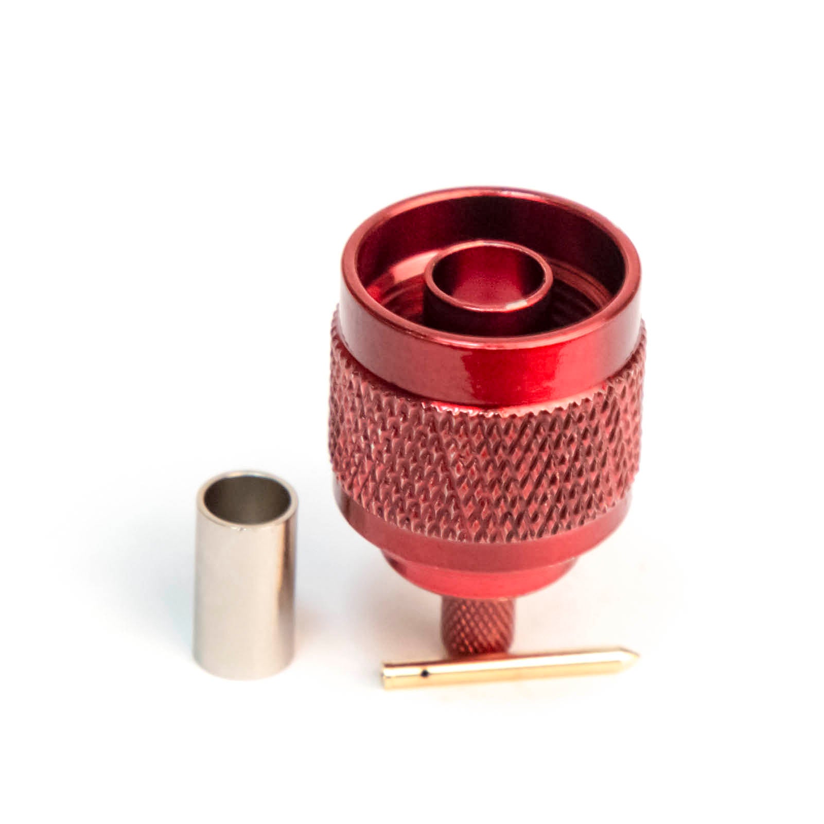 N Male Crimp connector LMR195 Red